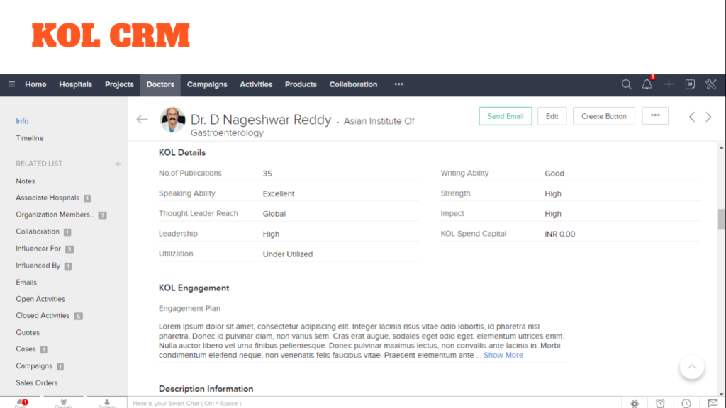 Key Opinion Leader Management Software for Pharma Companies